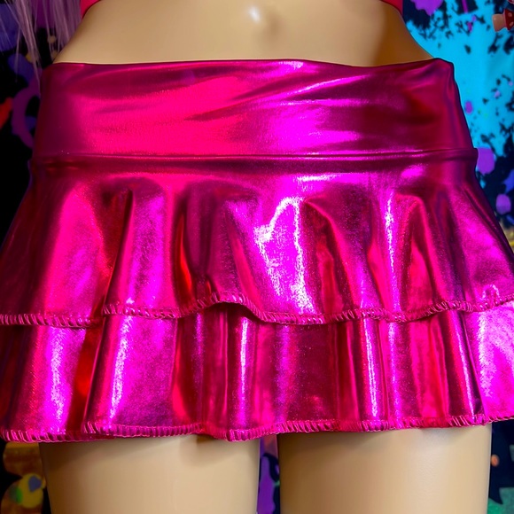 Skirts | New Shiny Rave Cheeky Skirt | Poshmark